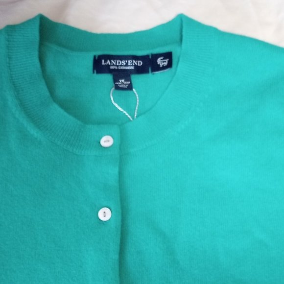 Lands' End | Sweaters | Lands End 0 Cashmere Crew Neck Cardigan In ...